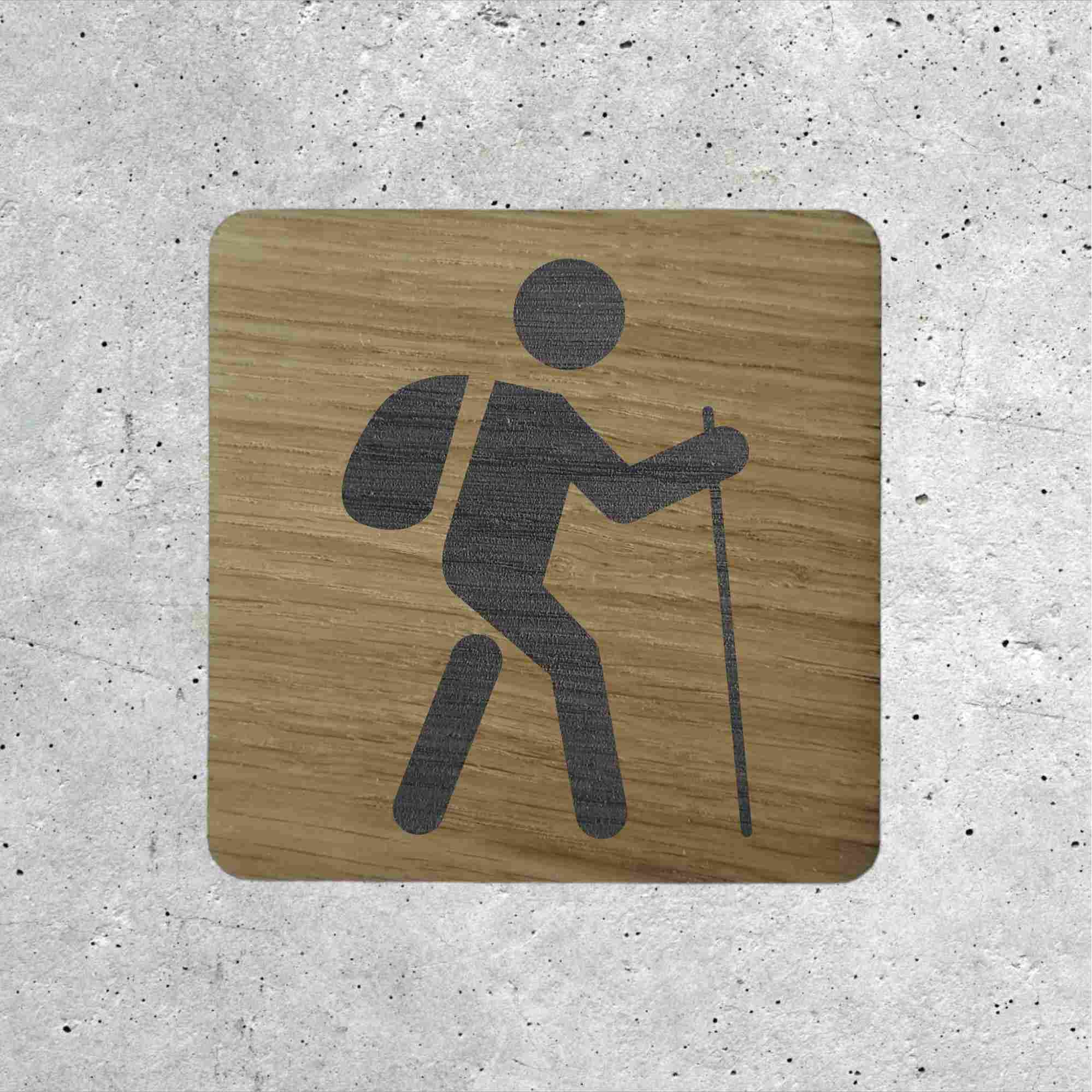 Hiker Symbol Sign Share The Trail Sign | Multi Use Share Trail Sign