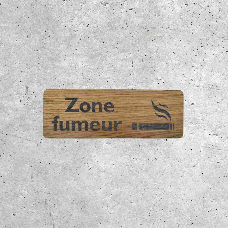Wooden Smoking Area Sign | Eco-friendly | Handmade